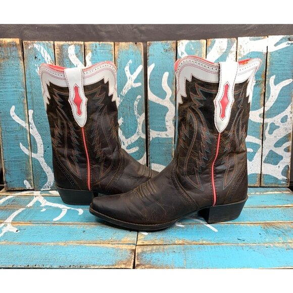 Ariat | Shoes | Ariat Calamity Western Boot 018642 Brownwhitepink ...